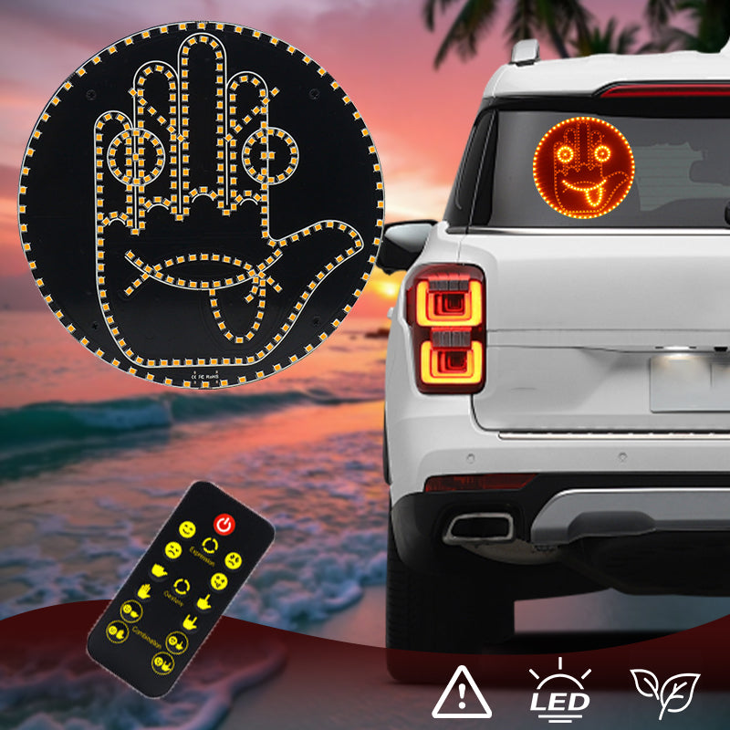 Expression & Gesture LED Sign Light for Car Rear Window – hibybuy